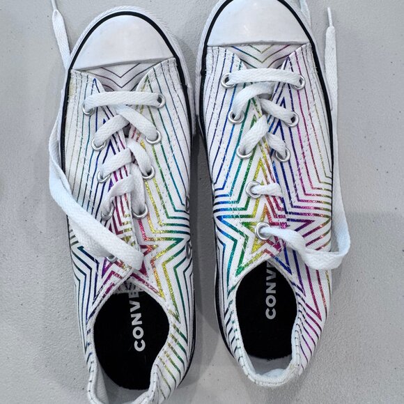 Converse | Shoes | Nwot Converse All Star Rainbow Sneakers Kids Size 2 ...